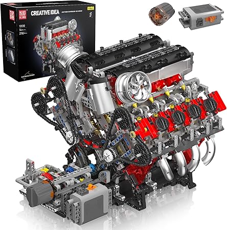 Mould King 10130 V8 Engine Model kit That Runs - Build Your Own STEM V8 ...