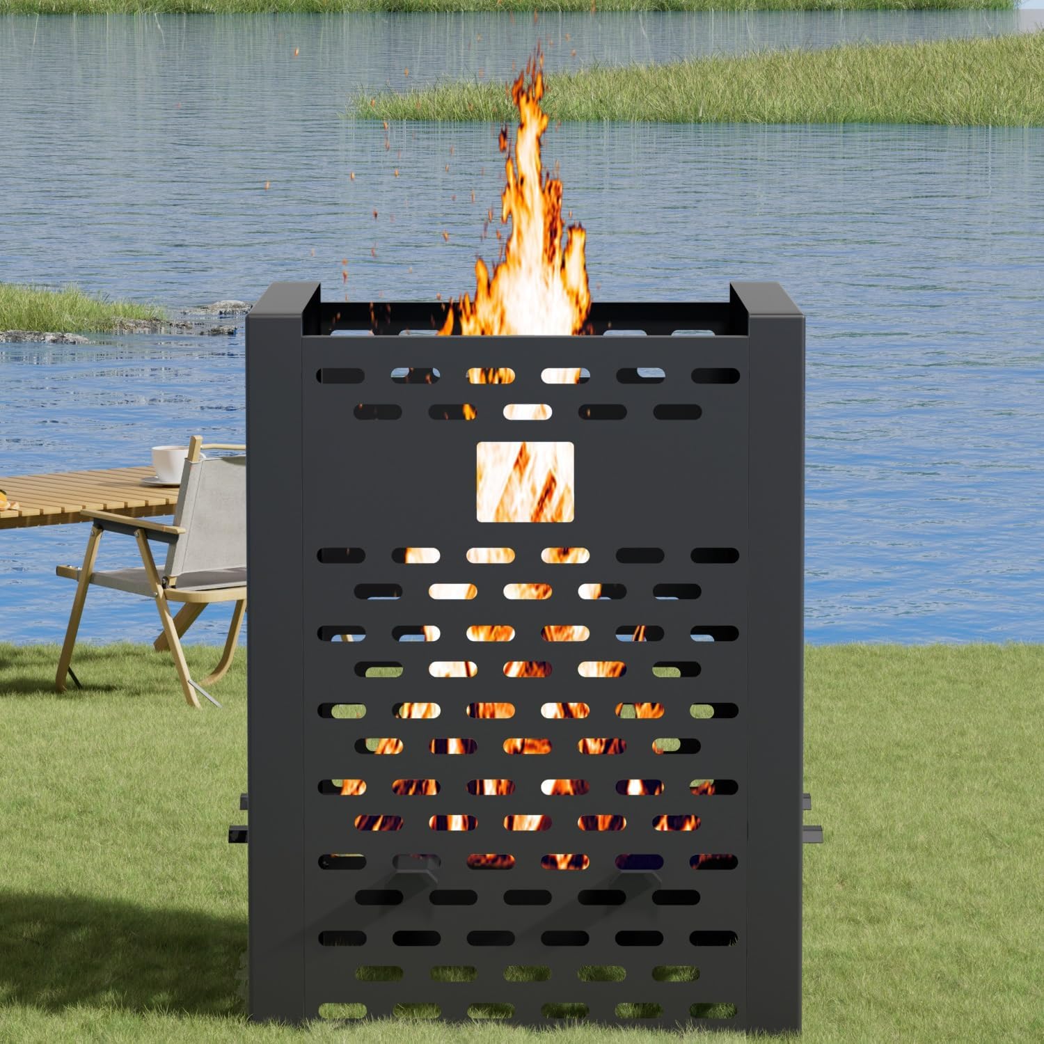 Amazon.com: MOOFI 64 Gallon Burn Barrel for Burning Trash Outside ...