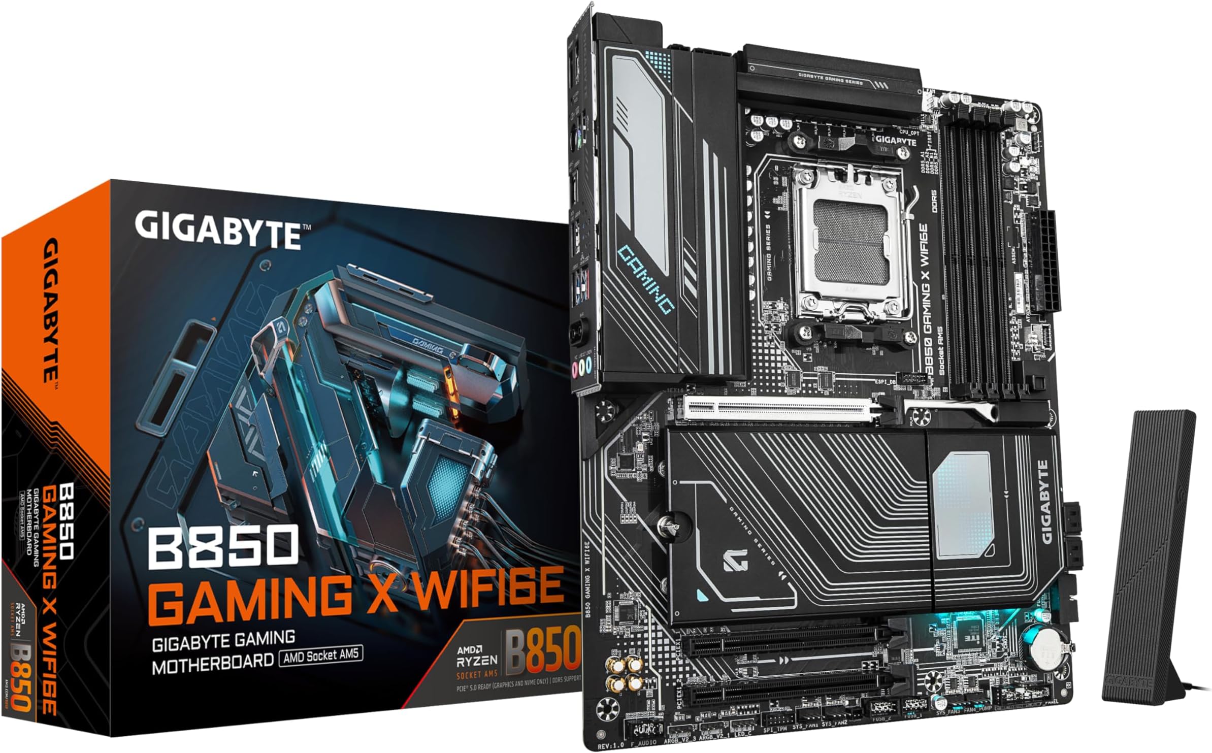 GIGABYTE B850 Gaming WIFI6 Carte Mère - AMD Ryzen 9000 Series CPUs, VRM numérique 6+2+2 Phases ...
