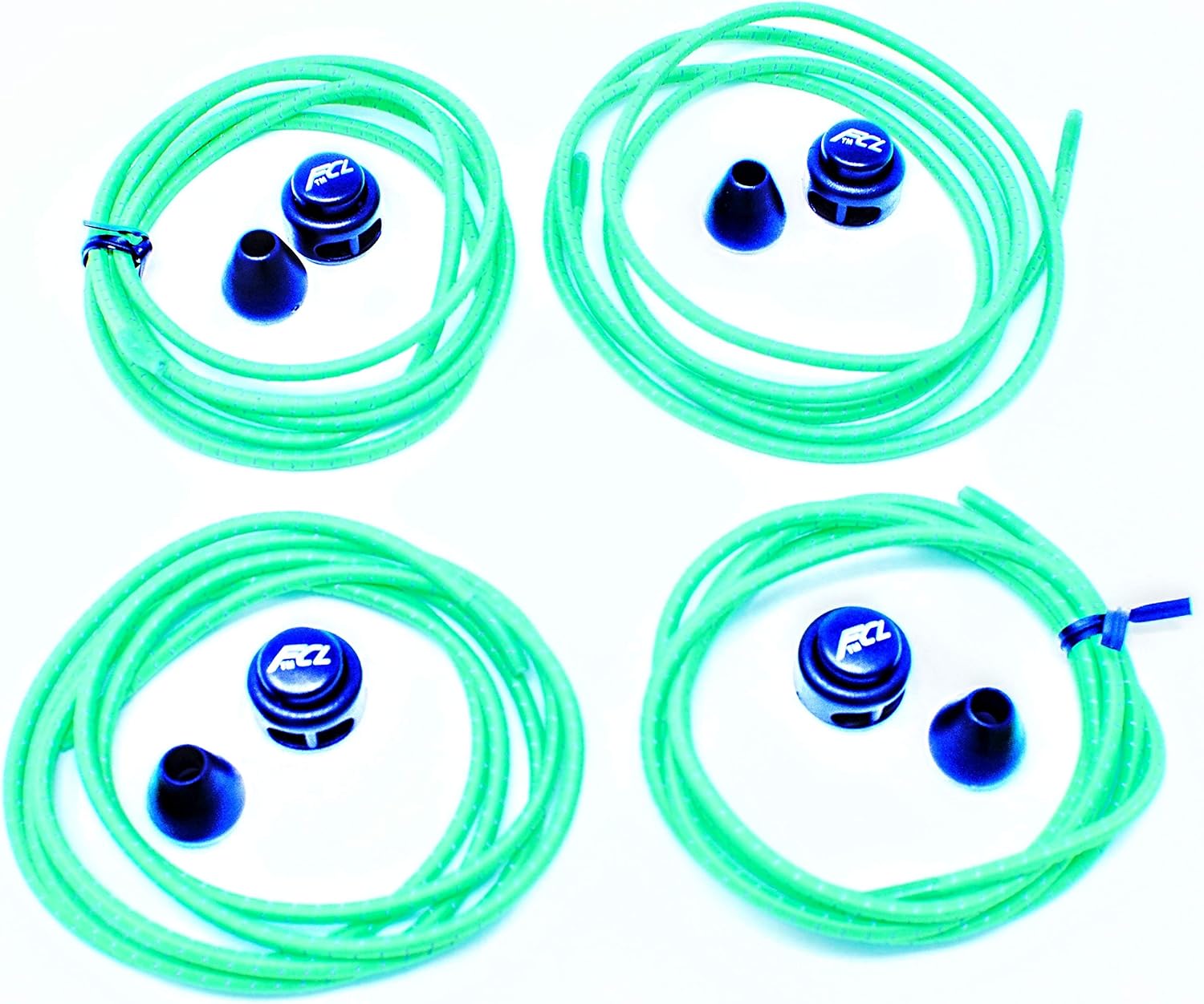 Amazon.com: Fast Compete Laces No-tie Reflective Elastic Button-Lock ...