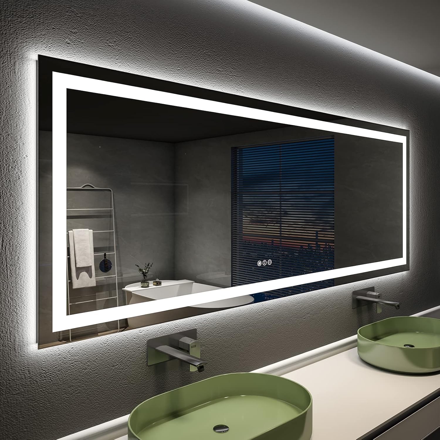 Amazon.com: ODDSAN LED Bathroom Mirror for Wall 84x 40, Extra Large ...