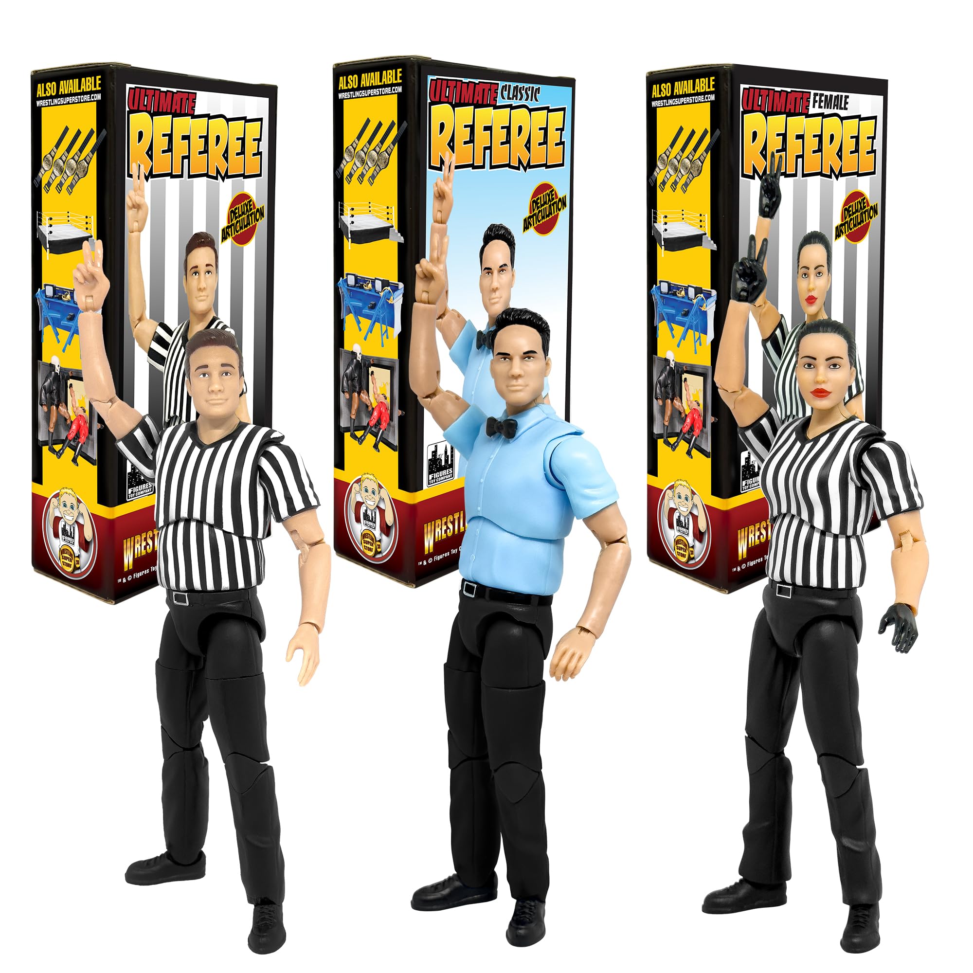 Amazon.com: Set of Three Ultimate Referees with Deluxe Articulation for ...