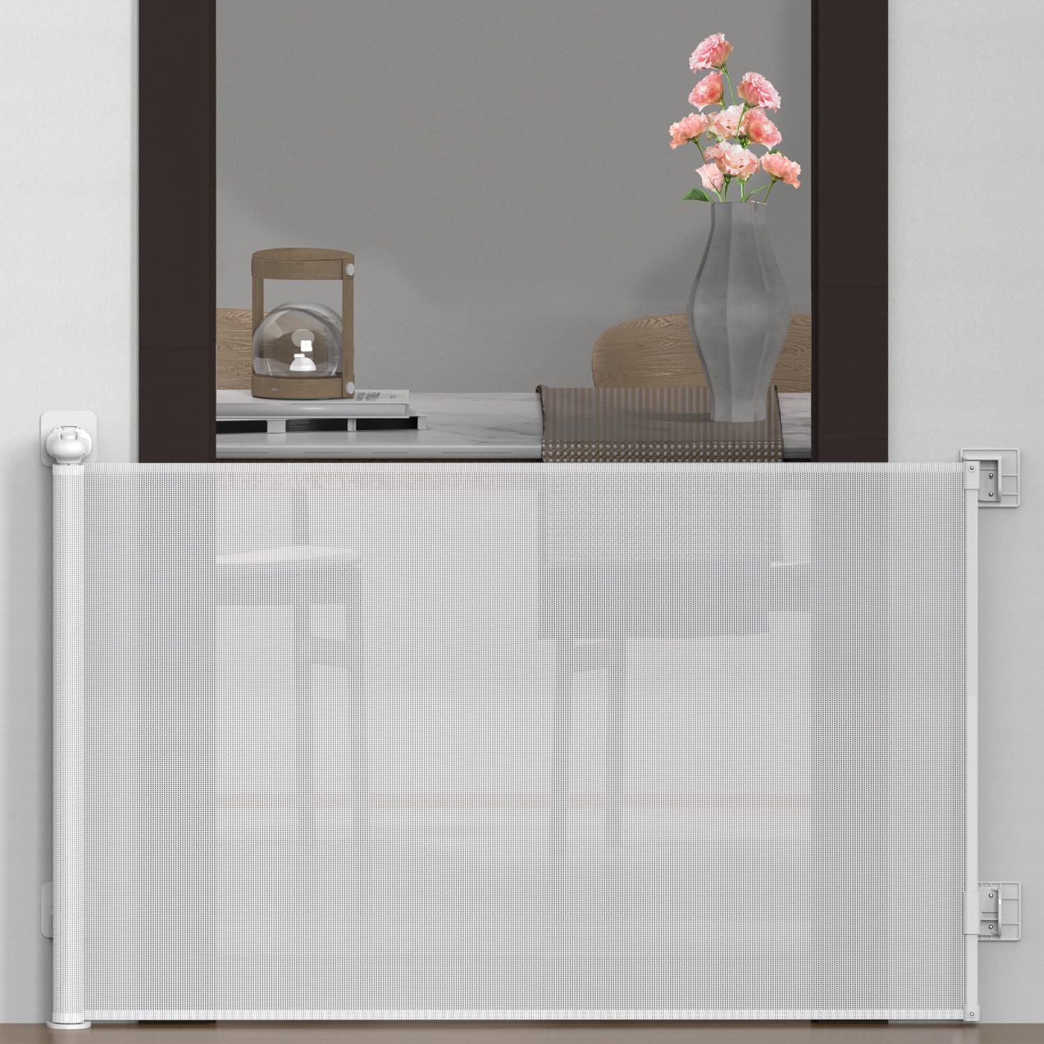 Amazon.com: ALSOABA Retractable Baby Gates Extra Wide,120 Inches ...