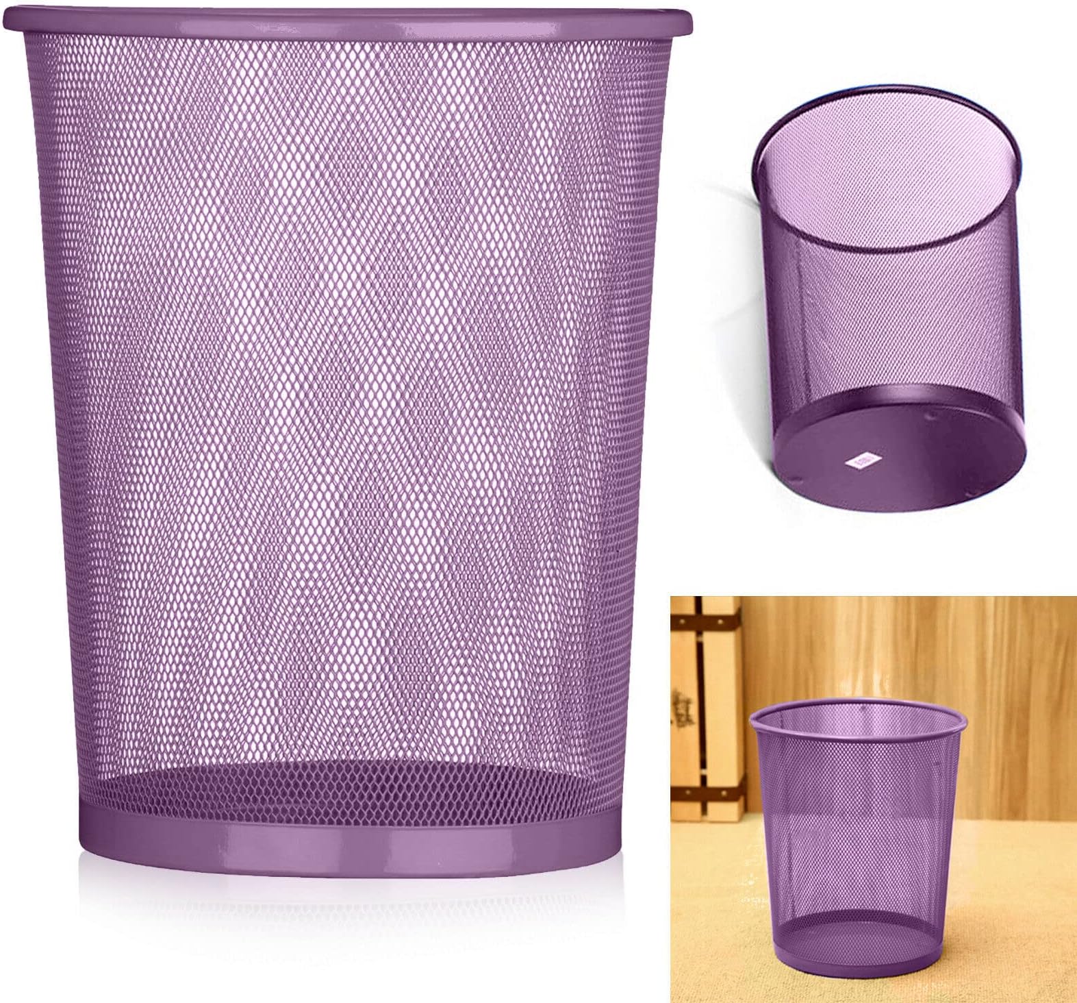 JVL Small Pink Sparkle Waste Paper Bin, 24.5cm x 26.5cm approx, One ...