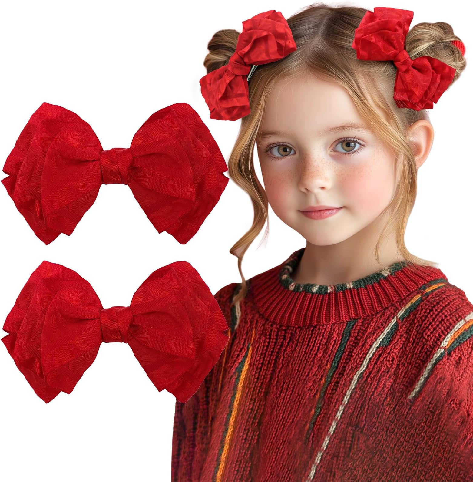 Amazon.com: Girl Hair Clips, Bows Barrettes Hair Bows Alligator Clips ...