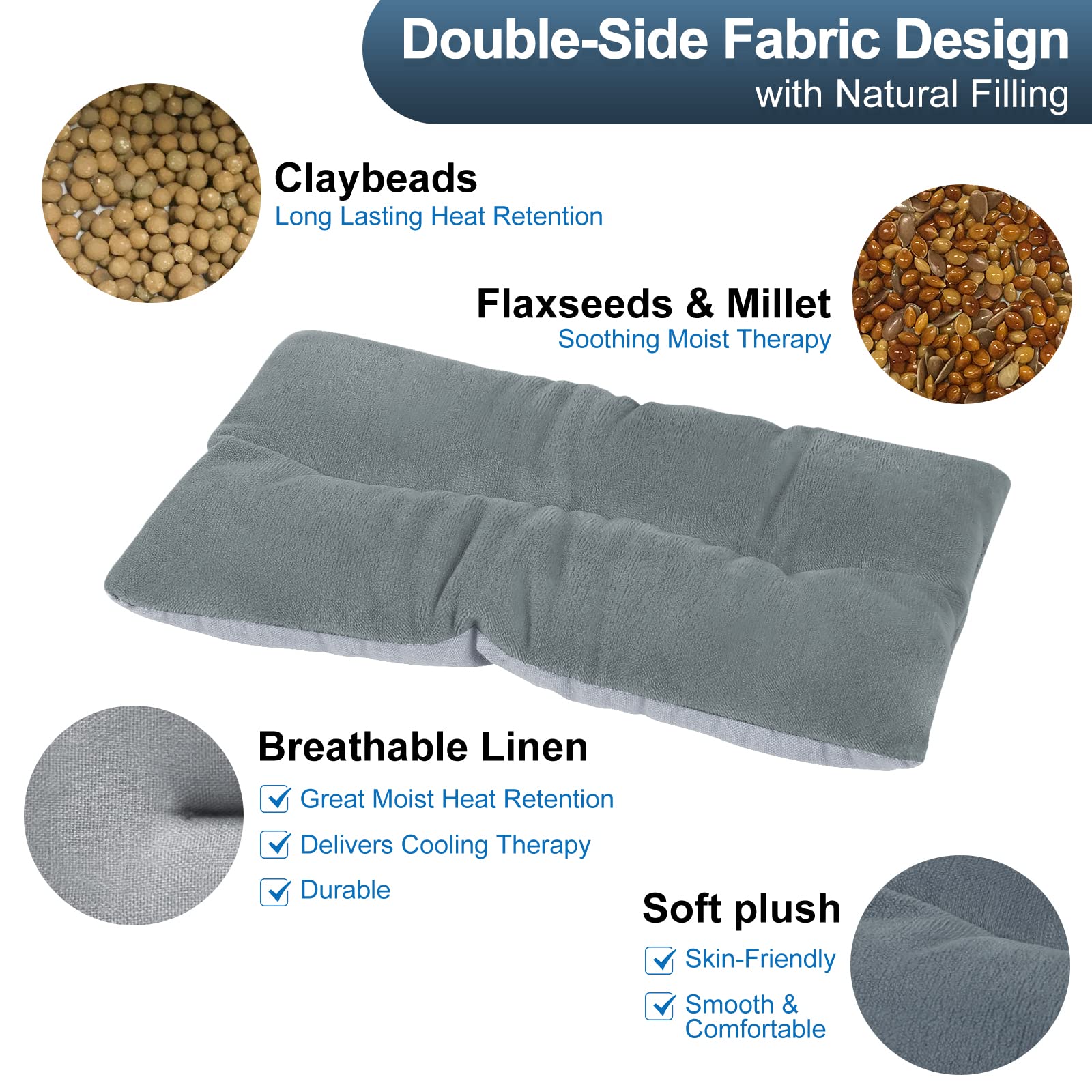 Snapklik.com : Heating Pad Microwavable Warm Compress, 6 X 11 ...