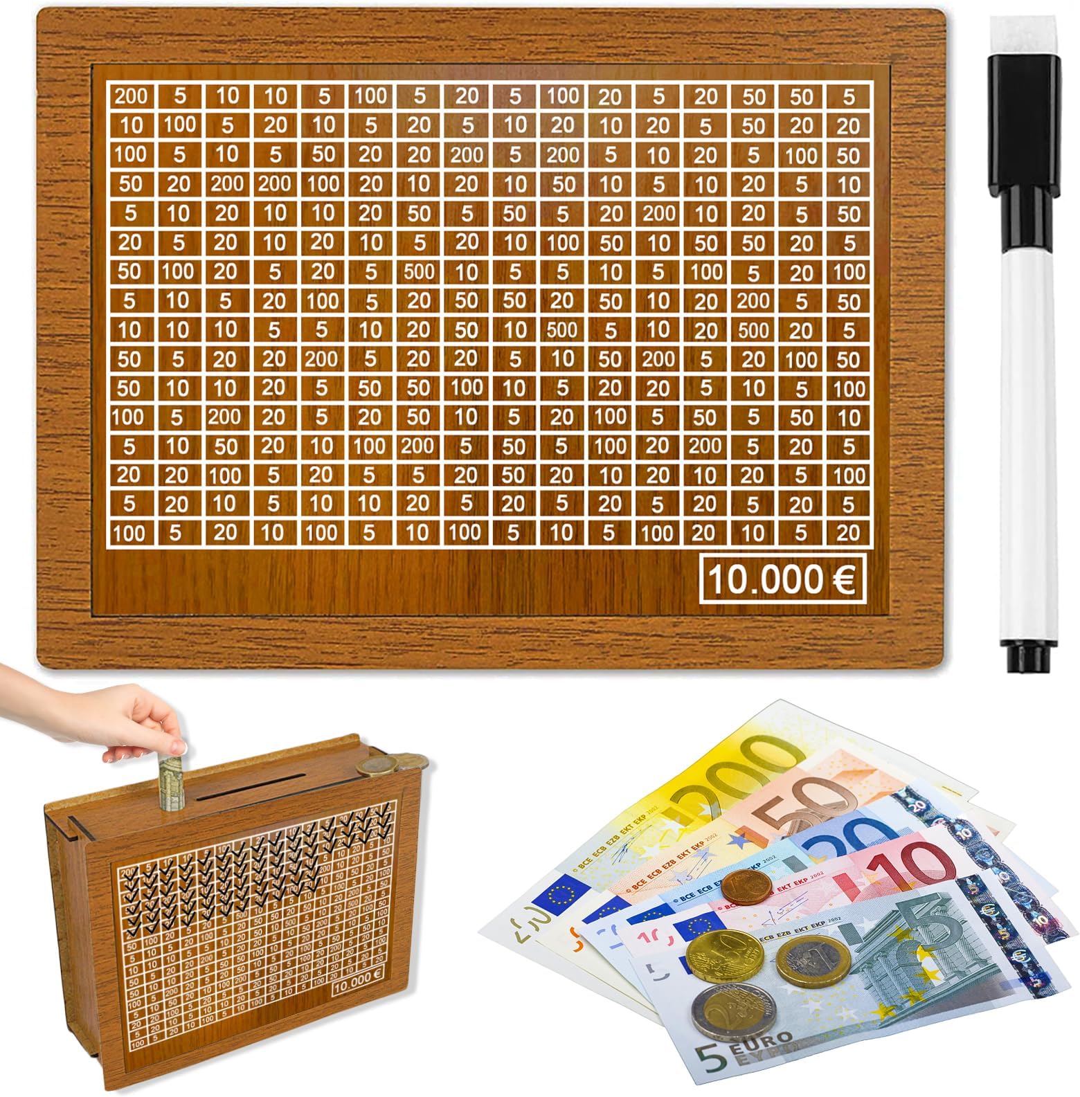 Salvadanaio in Legno, Salvadanaio con Contatore, Salvadanaio ...