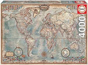 Amazon.com: 4,000 Piece Puzzle - The World Map : Toys & Games