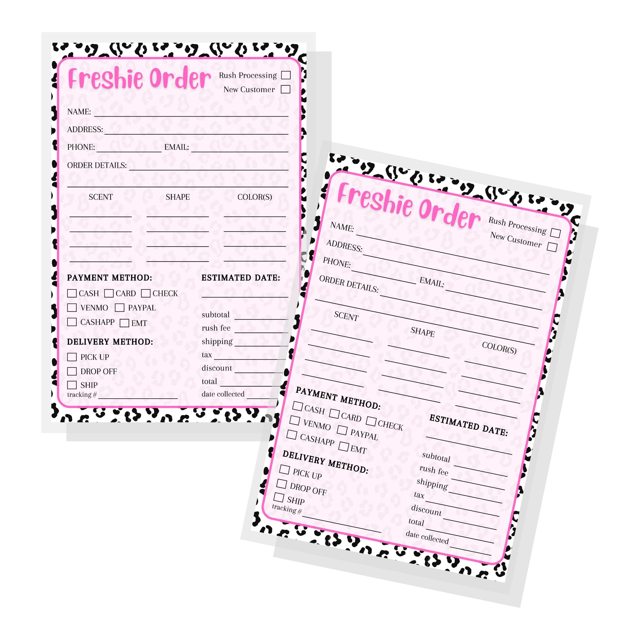 Amazon.com : Freshie Order Form | 50 pk 5x7 Scent Label for Customer Re ...