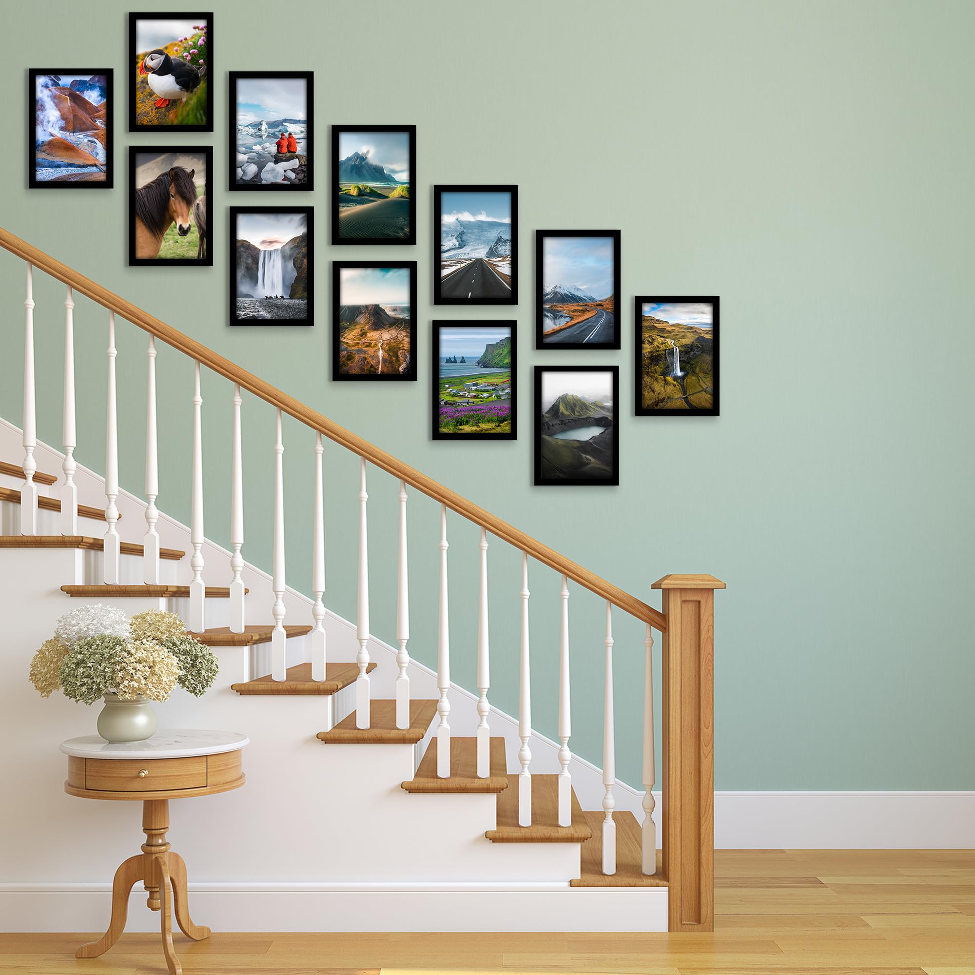 Snapklik.com : Americanflat 12 Piece 8x12 Picture Frames In Black ...