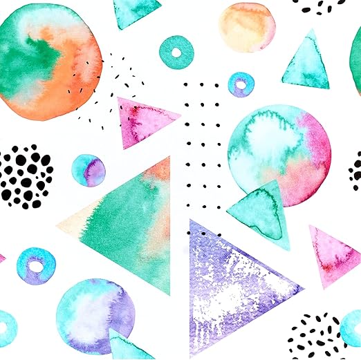 ReWallpaper Geometric Wallpaper Peel and Stick Colorful Contact Paper ...