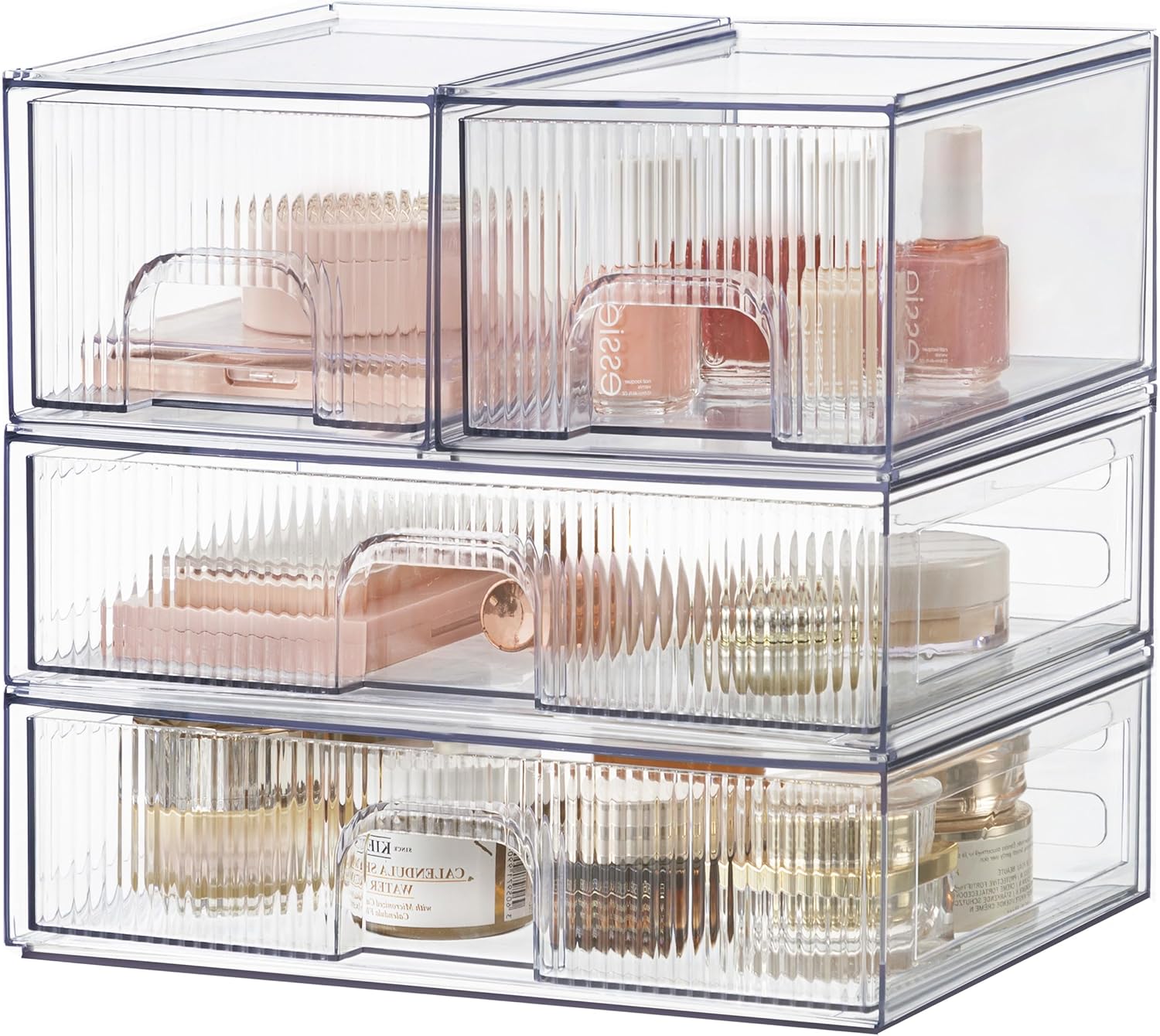 Amazon.com: HBlife Stackable Clear Acrylic Storage Drawer Organizer ...