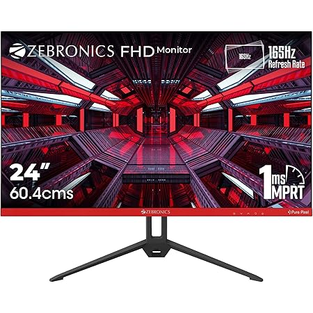 ZEBRONICS 24 inch 165Hz Gaming Monitor with FHD 1080p, IPS Panel, 1ms ...