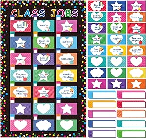 Amazon.com: Class Jobs Pocket Chart Classroom Management and Teacher's ...