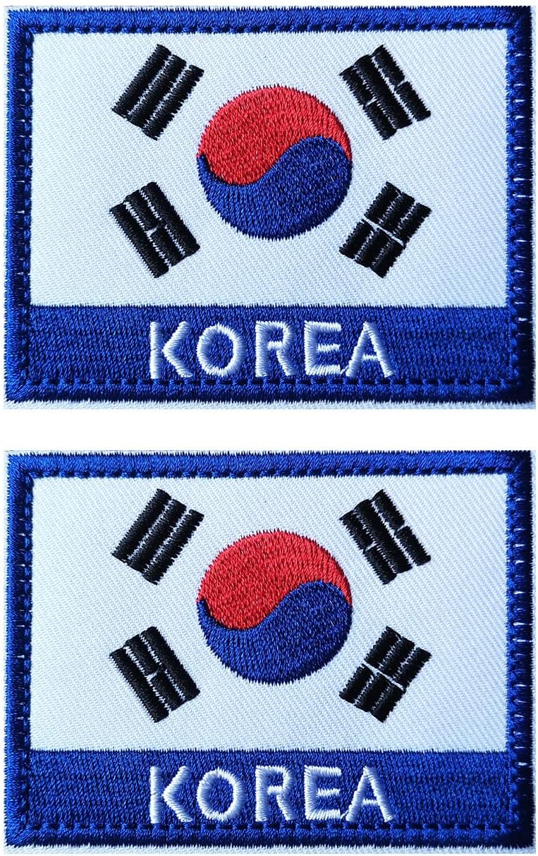 Amazon.com: 2 PCS AliPlus South Korea Patches South Korea Flag Patches ...