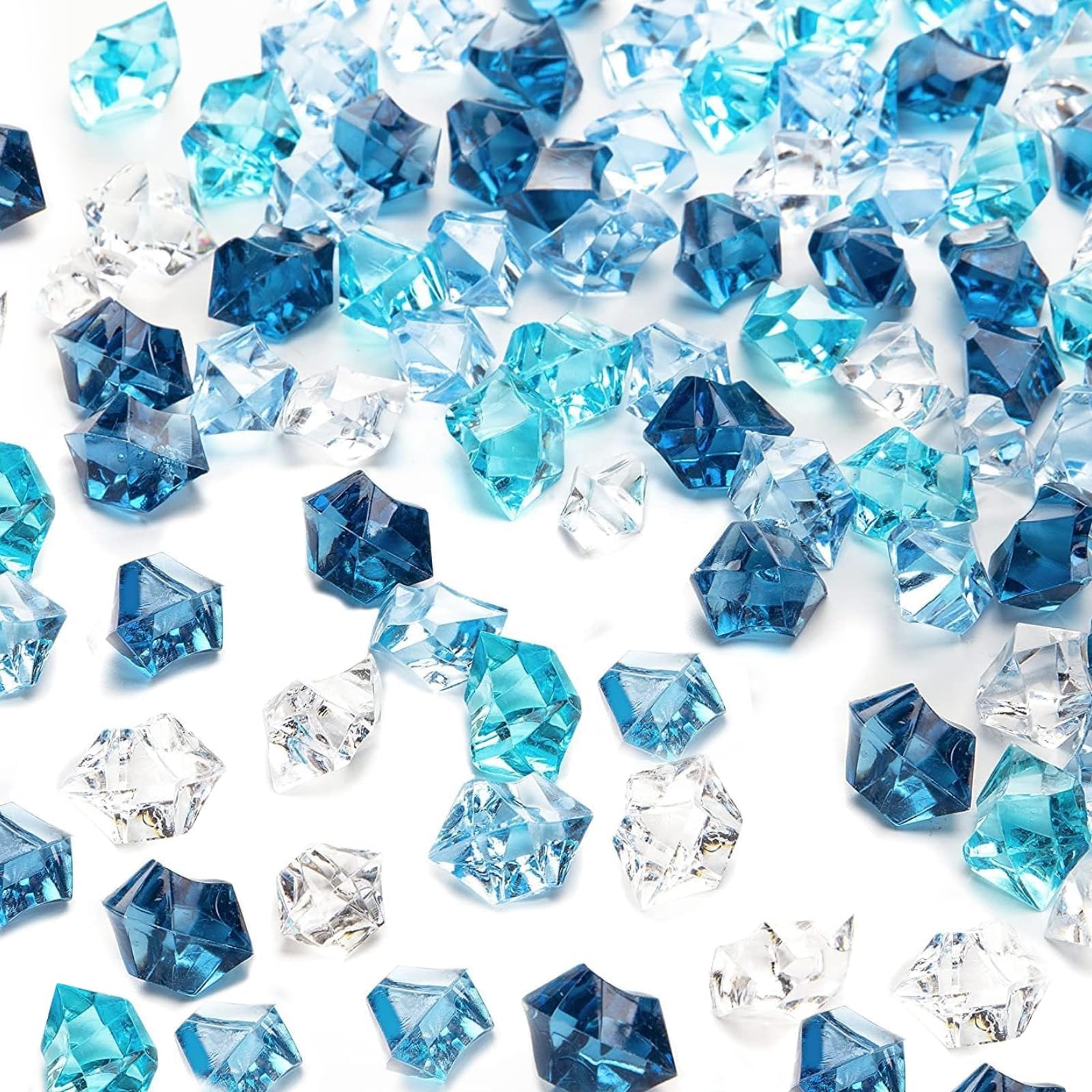 Amazon.com: zhuohai 300 Pcs Acrylic Ice Rocks Crystals Gems, Bulk Fake ...