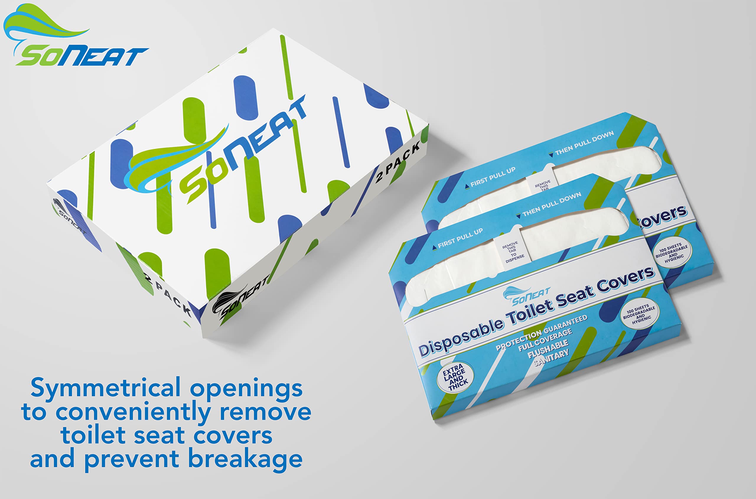 Snapklik.com : SoNeat Disposable Toilet Seat Cover - 200 Sheets Of XL Half Fold Flushable Paper ...