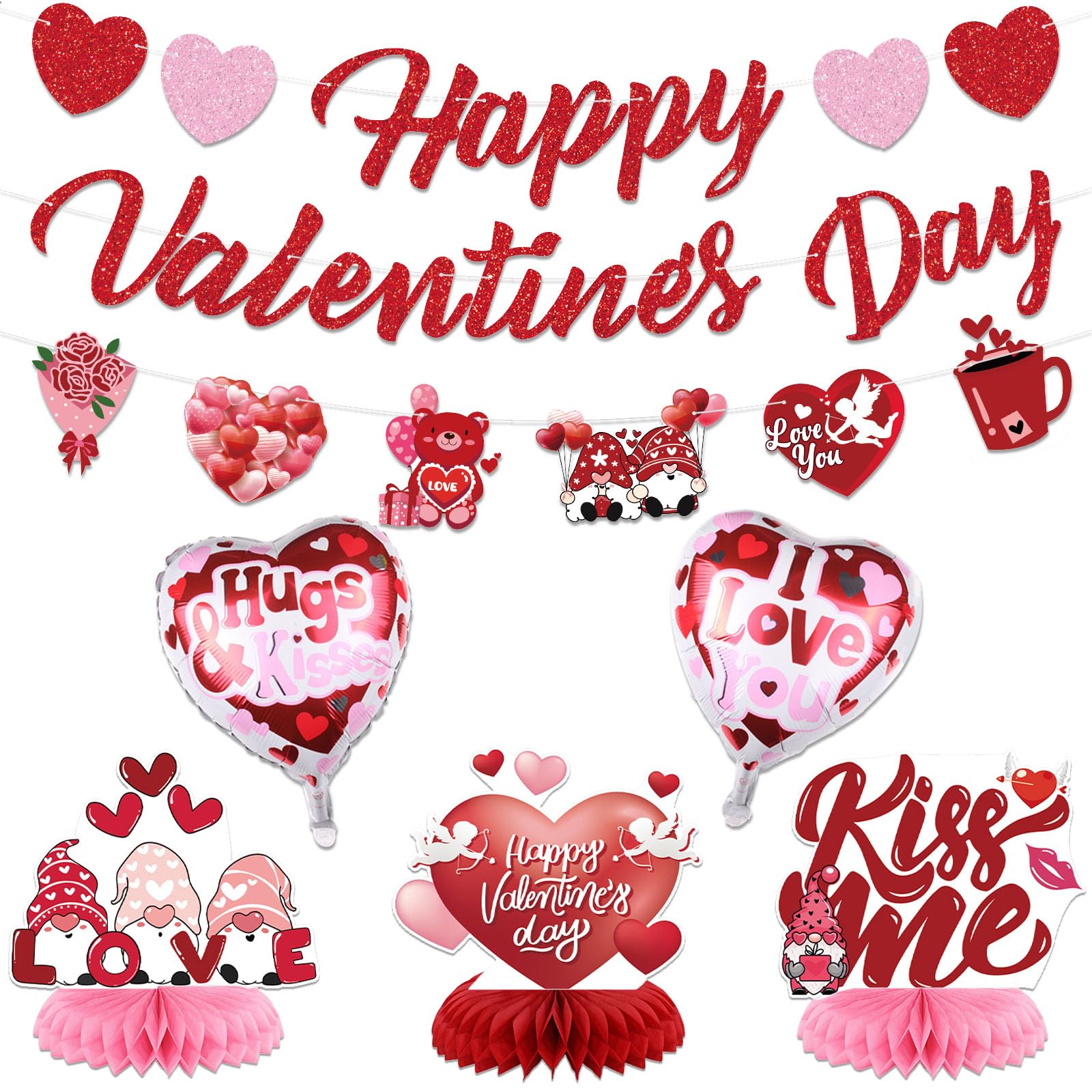 Valentines Day Decorations Happy Valentines Day Banner Valentines Day ...