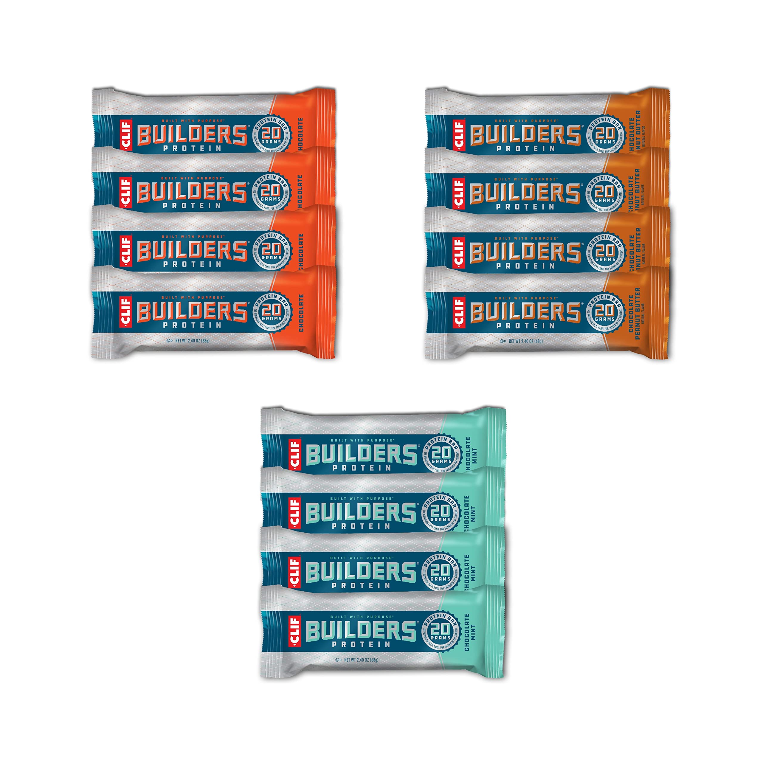 Snapklik.com : CLIF Builders - Variety Pack - Protein Bars - Gluten ...