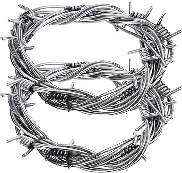 Amazon.com: ibasenice Fake Barbed Wire Barbed Wire Fence Wires Plastic ...
