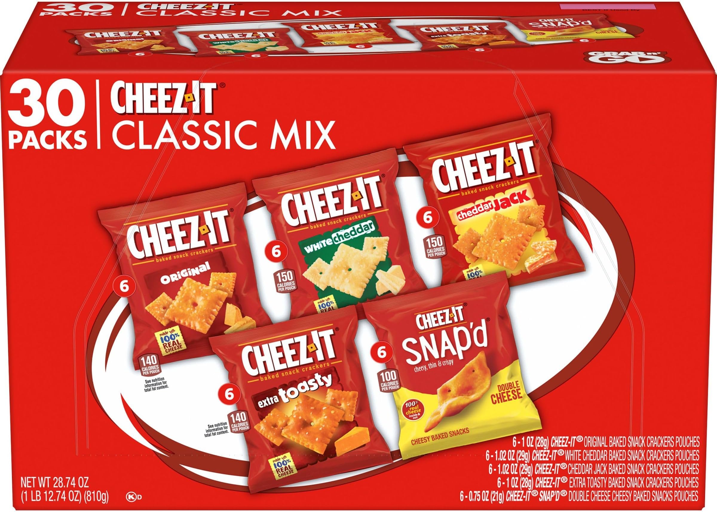Amazon.com: Cheez-It Cheese Crackers, Baked Snack Crackers, Office and ...