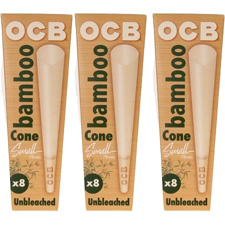 Amazon.com: OCB Bamboo Cones - Unbleached Mini Size (70mm) - 3 Packs ...