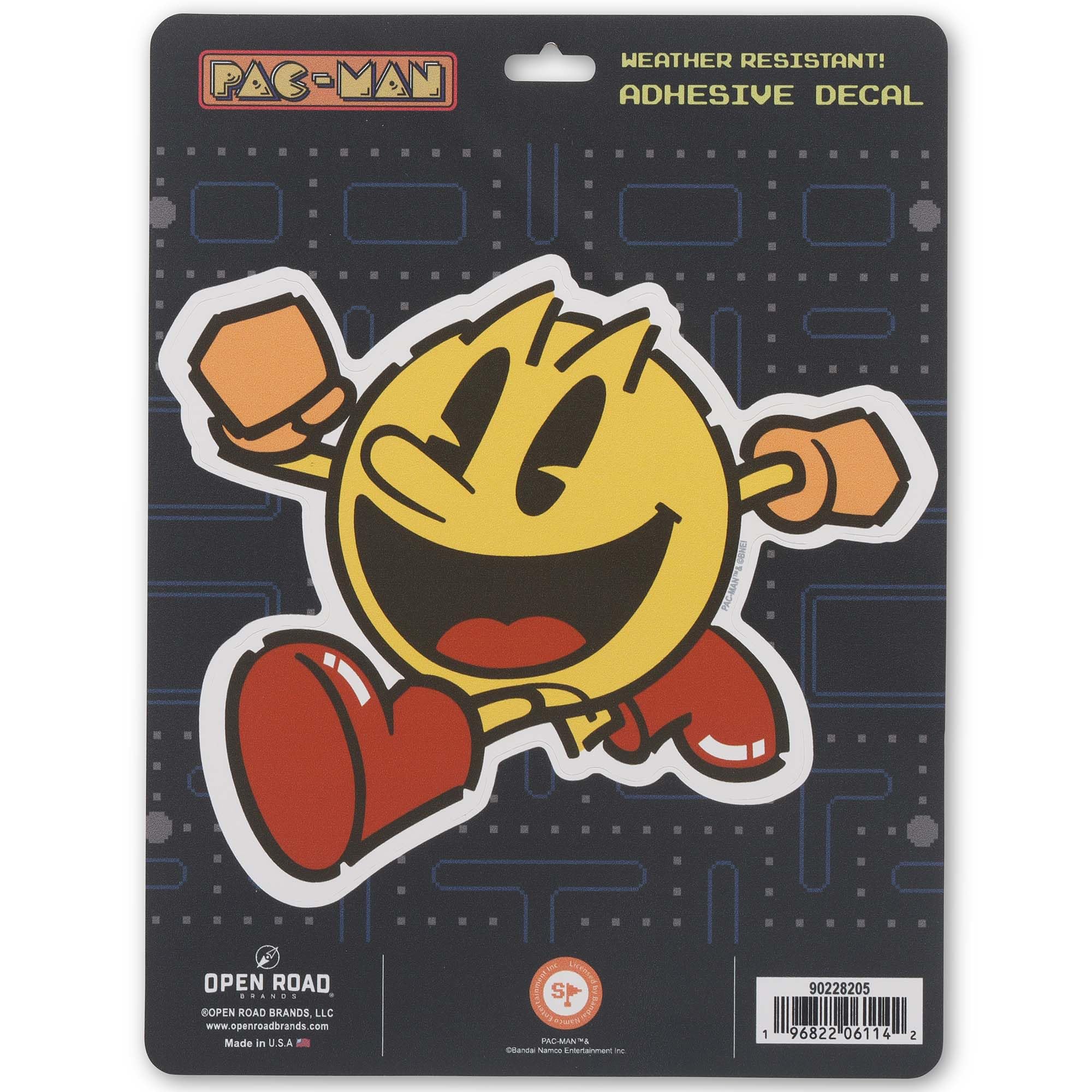 Amazon.com: Pac-Man Jumping Adhesive Vinyl Decal - Vintage Pac-Man ...