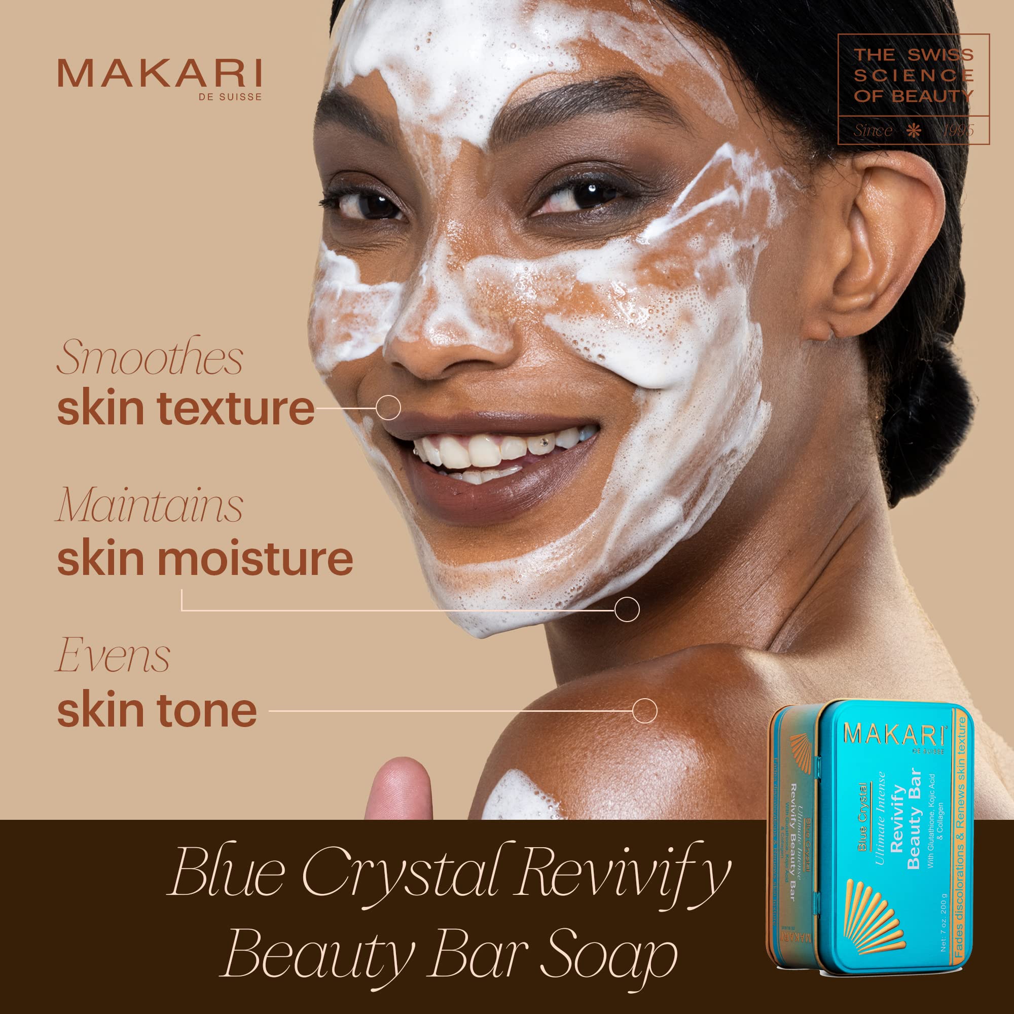 Buy Makari Ultimate Intense Blue Crystal Revivify Beauty Bar Soap 7 oz ...
