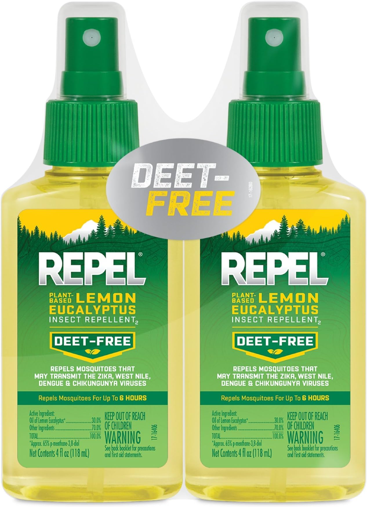 Repel HG-24109 Lemon Eucalyptus Natural Insect Repellent with 4 oz Pump ...