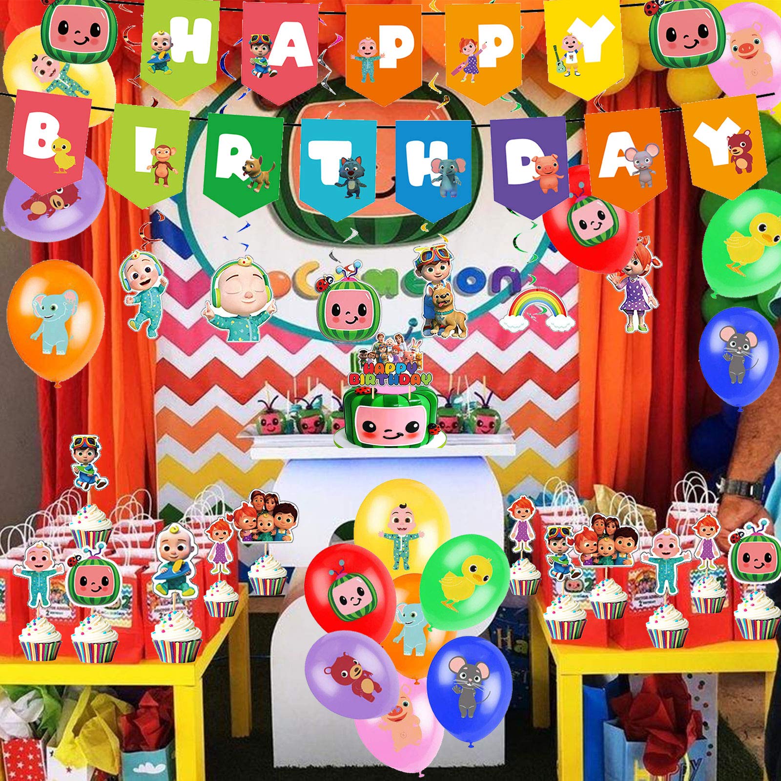 Coco-melon Birthday Party Supplies for Kids, Coco-melon Party ...