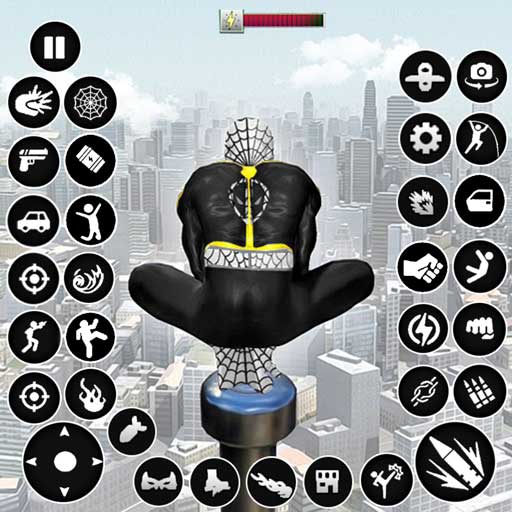 Black Spider Rope Hero Game | Black Spider Rescue Game | Black Spider ...