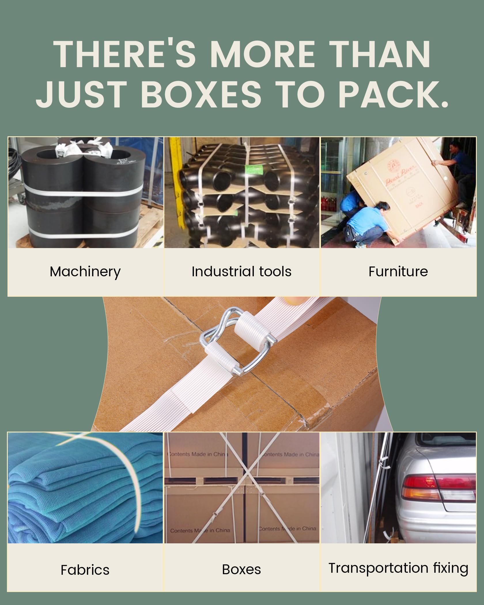 FoundGo PP Banding Packaging Strapping Kit Heavy Duty Pallet Strapping ...