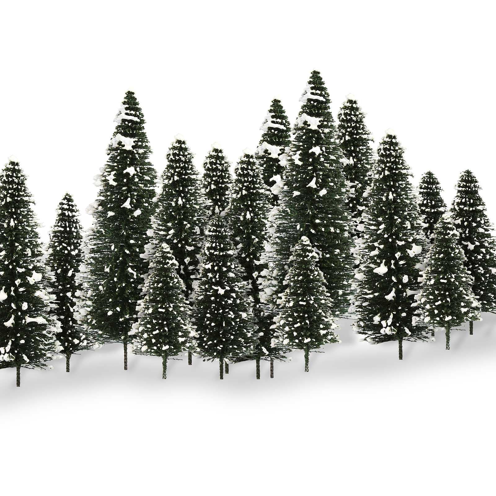 Amazon.com: 40PCS Model Cedar Trees with Snow 2.05-4.96 inch (52-126 mm ...