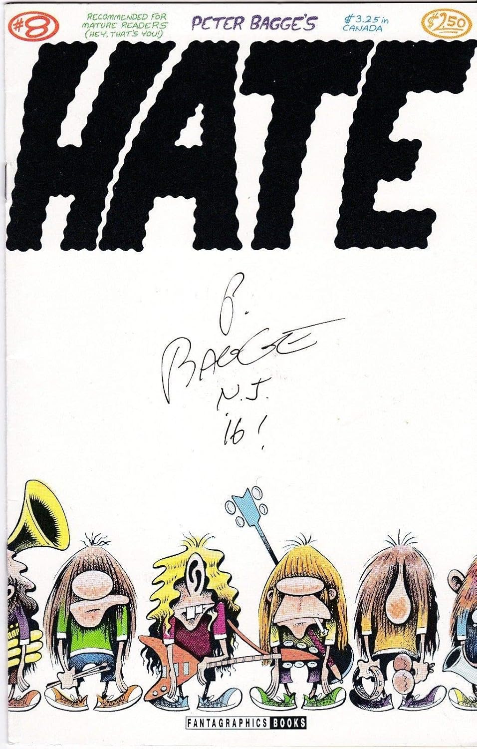 Peter Bagge HATE #8 #12 & #16 NM Signed: Peter Bagge: Amazon.com: Books