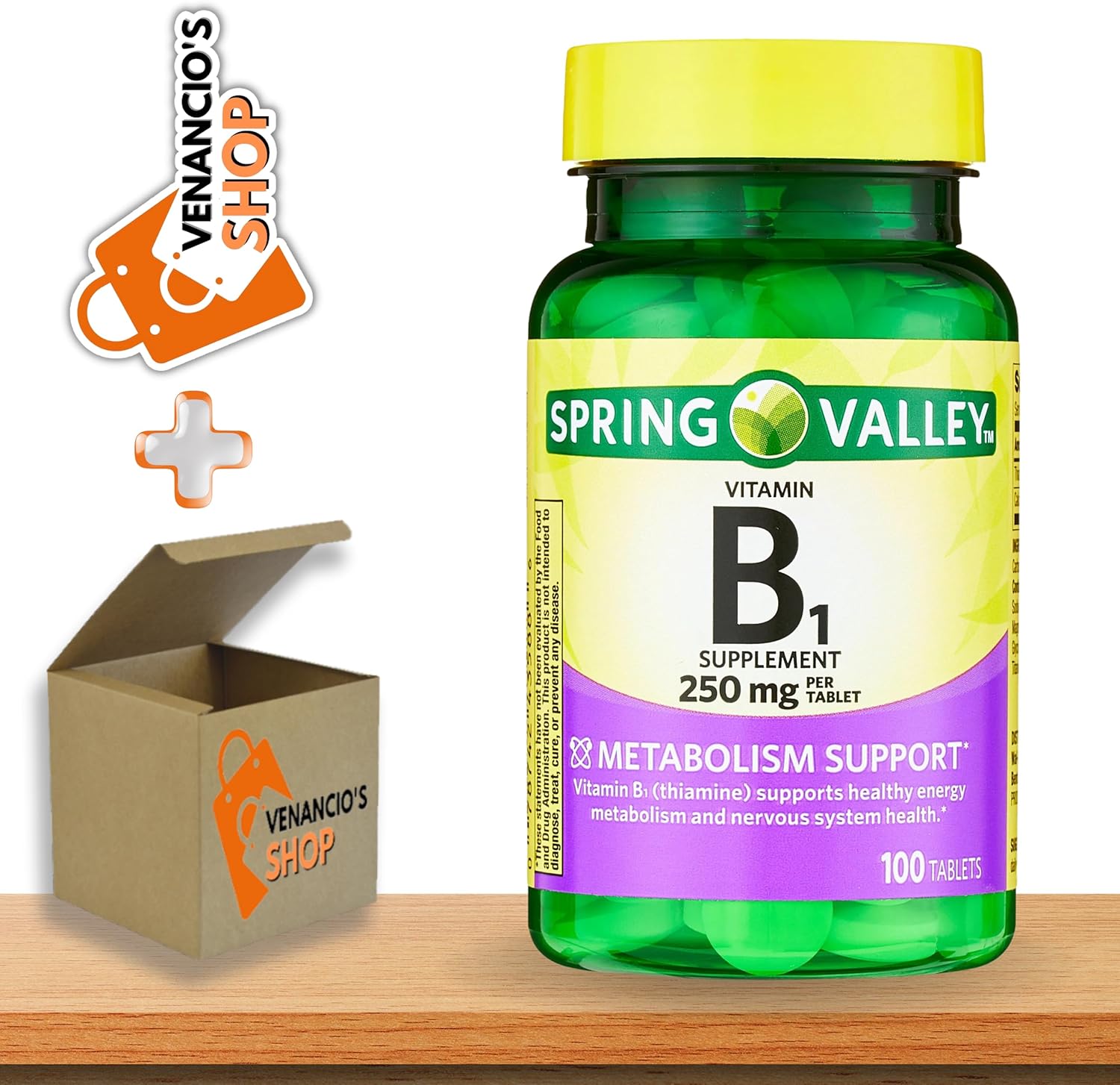 Amazon.com: Tabletas de vitamina B1 (tiamina), 250 mg, 100 unidades ...