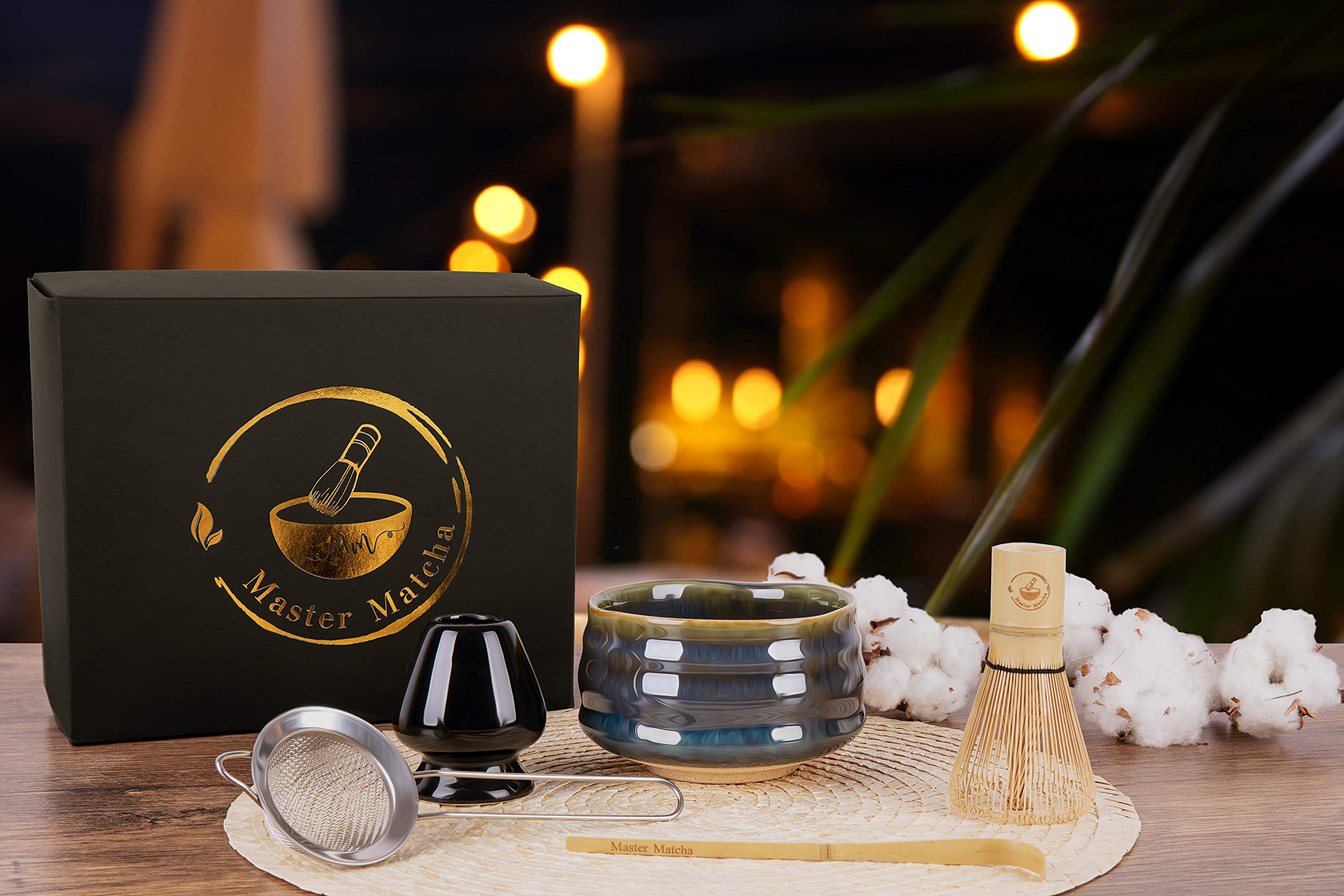 Matcha tea set by Master Matcha, in kit - bamboo whisk, organic spoon ...