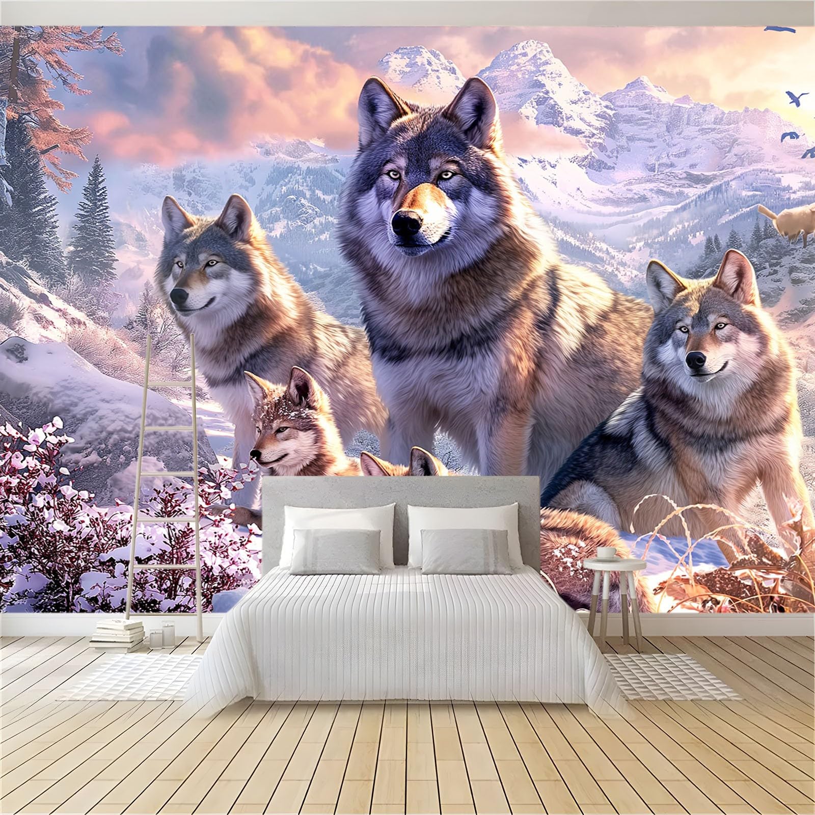 Wolf Puppy Room Wallpaper