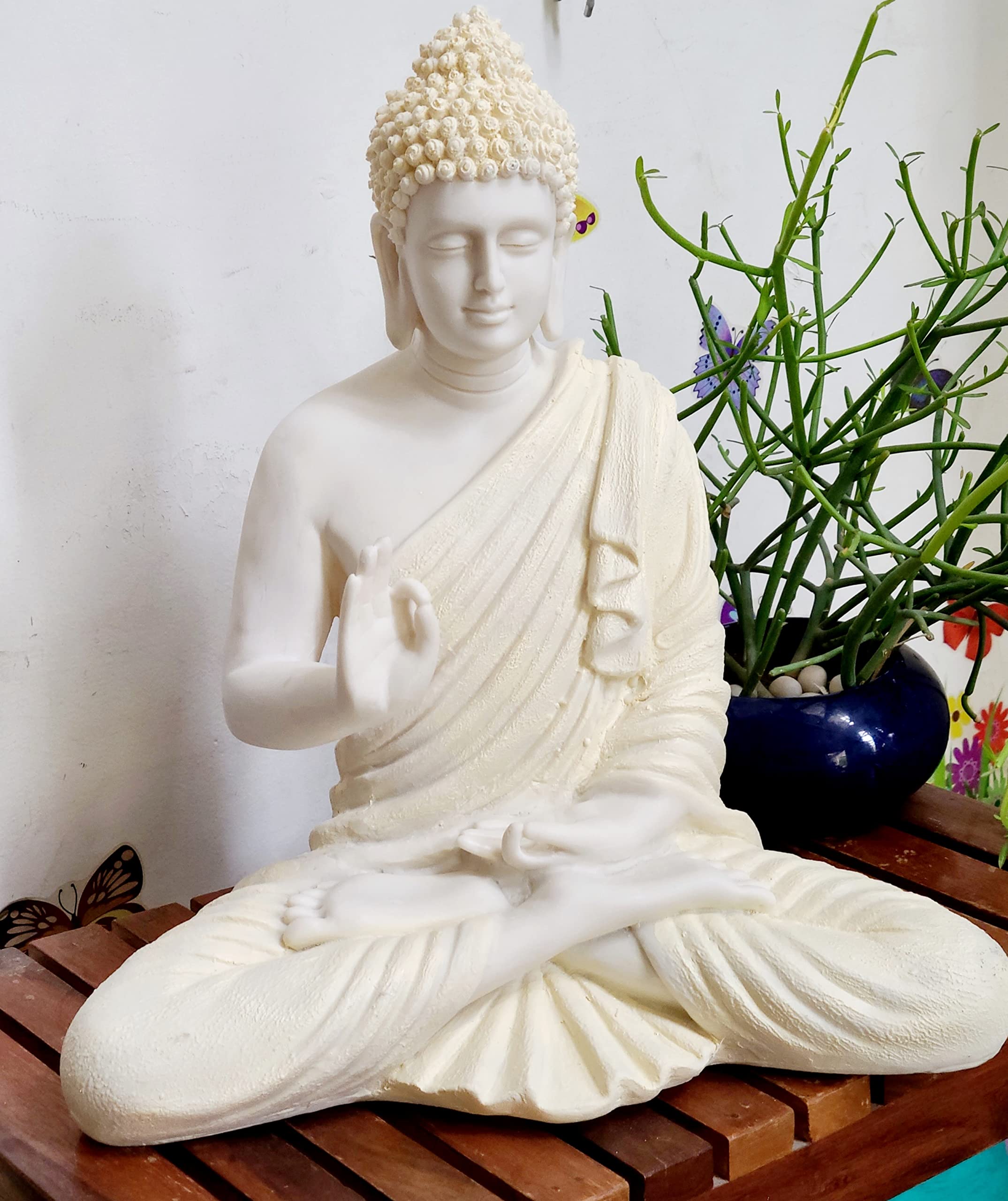 Buy RVS Beautiful Polyresin Sitting Dhyan Buddha Idol Statue | Lord ...