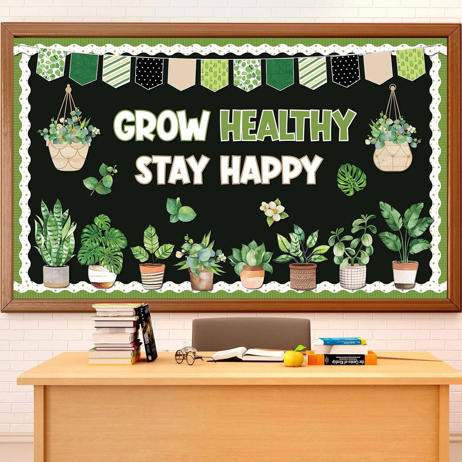 Amazon.com: Janlaugh Plant Bulletin Board Set Greenery Plant Classroom ...