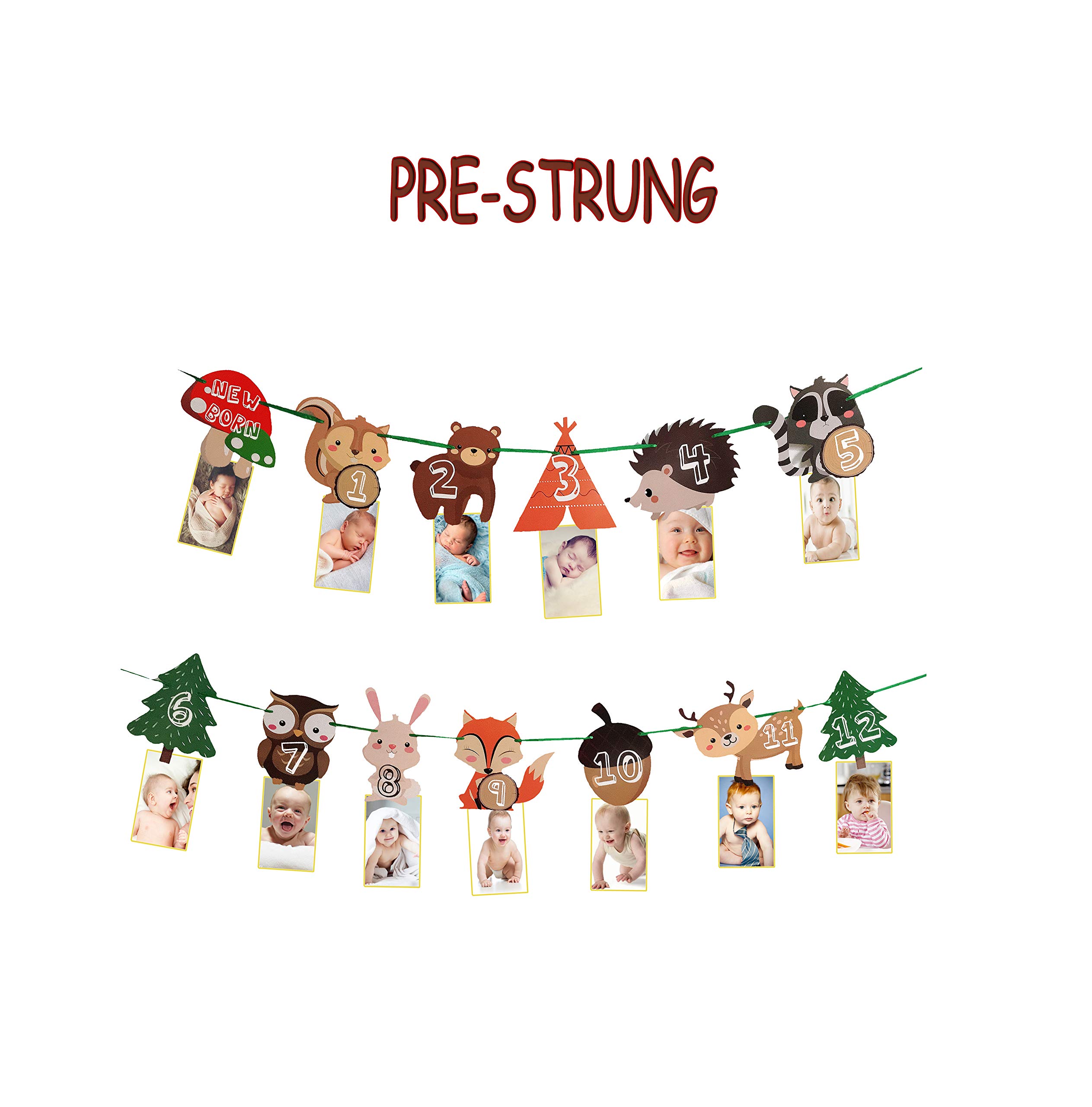 Woodland Camping Themed 1st Birthday Photo Banner Party Decorations woodland-camping-themed-1st-birthday-photo-banner-party-decorations
