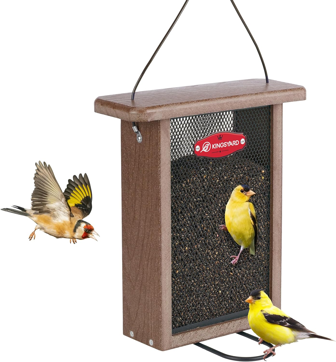 Amazon.com : Kingsyard Metal Mesh Bird Feeder for Outdoors Hanging ...