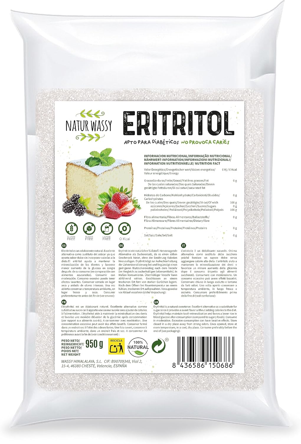 Érythritol | Édulcorant Naturel, Substitut De Sucre Zéro Calorie ...