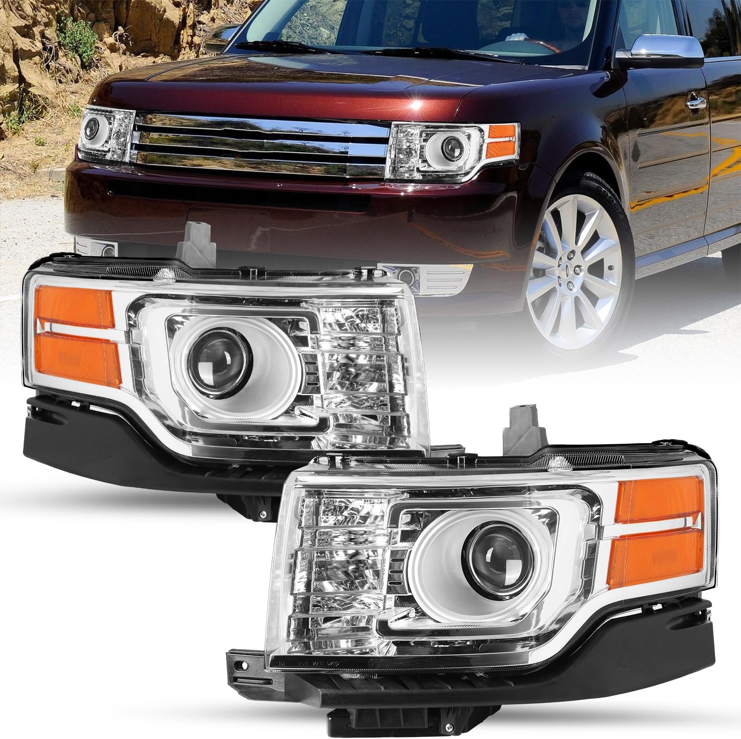Amazon.com: SOCKIR HID Headlight for 2009-2012 Ford Flex OE Style ...