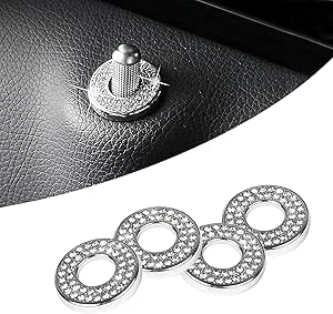 Amazon.com: leediga 4 Pack Rhinestones Car Door Lock Stickers ...