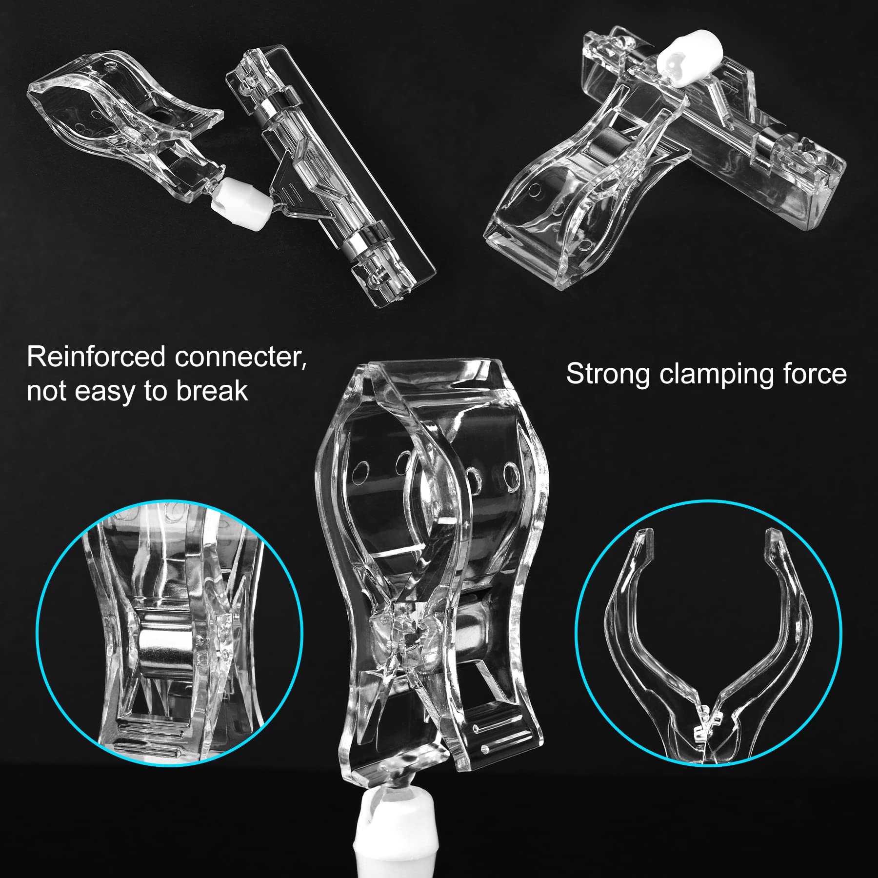 Snapklik.com : Clear Sign Clips On Merchandise Display 50 Pack Plastic ...