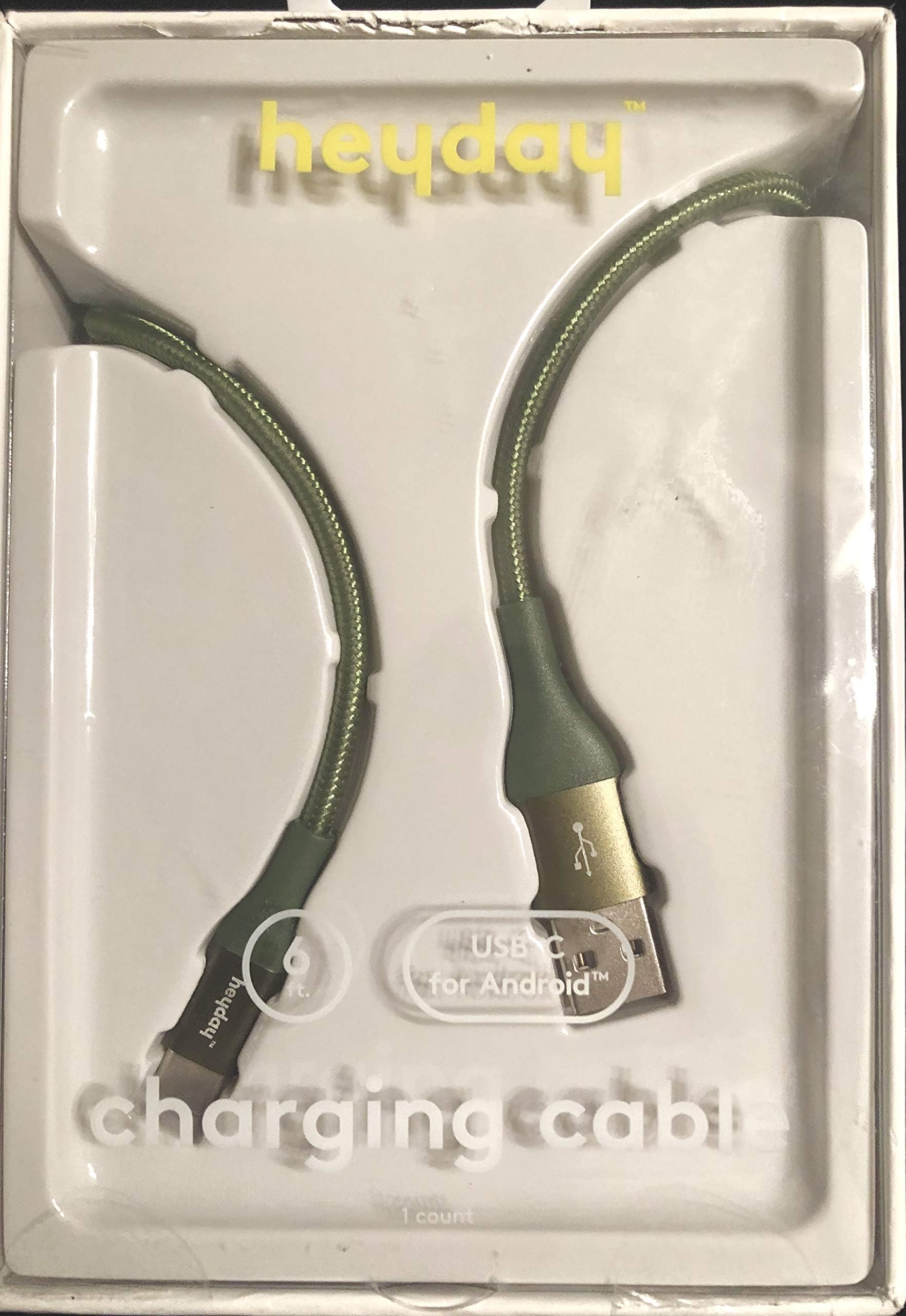 Amazon.com: Heyday Charging Cable USB-C for Android 6ft : Cell Phones ...