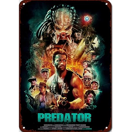 Amazon.com: HomDeo Metal Signs Vintage Novelty Wall Decor Aliens Movie ...