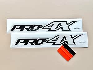 Amazon.com - 2 Pieces -Black & White Pro-4X Offroad Four Wheel Drive ...