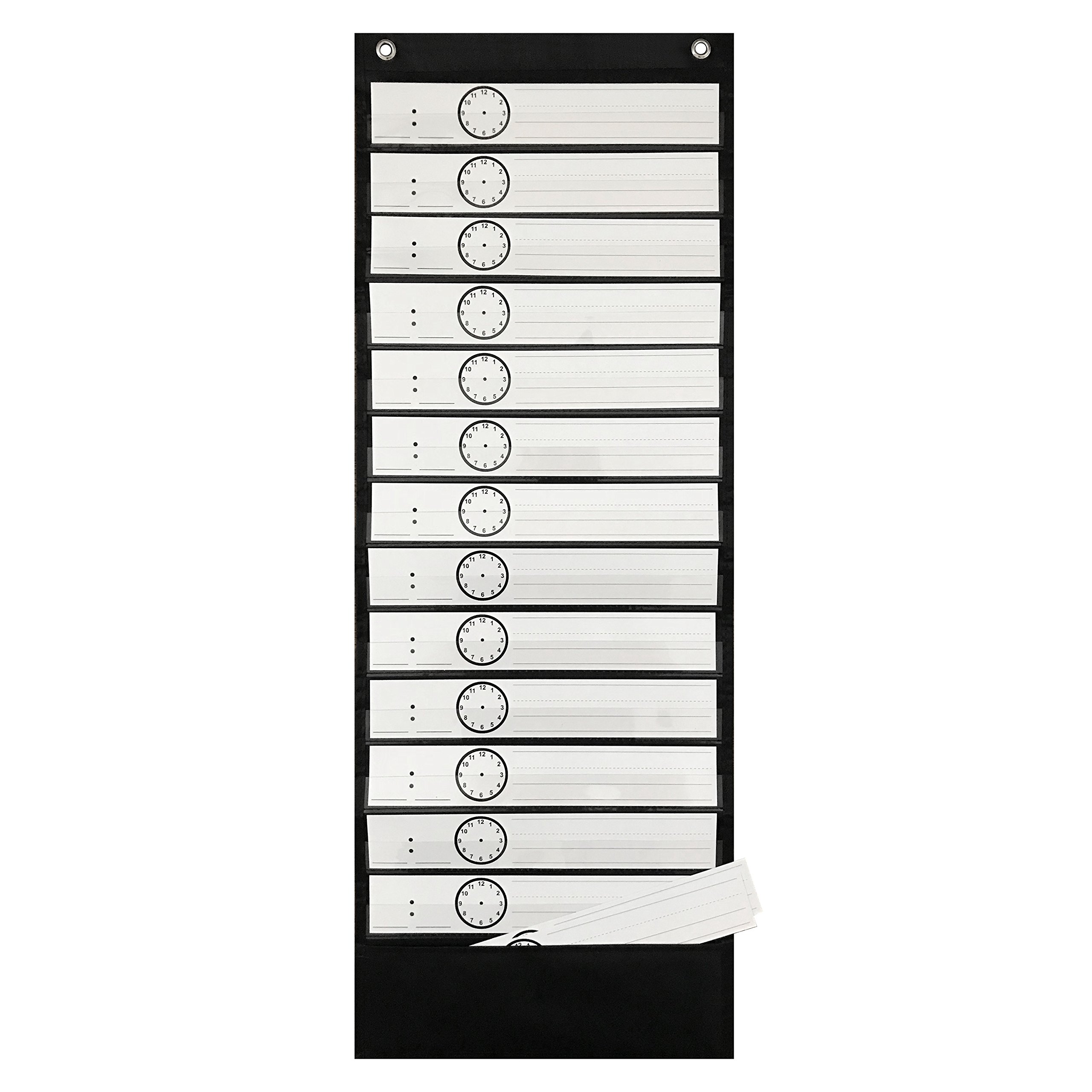 Buy Daily Schedule and Word Study Pocket Chart with Reversible Dry ...