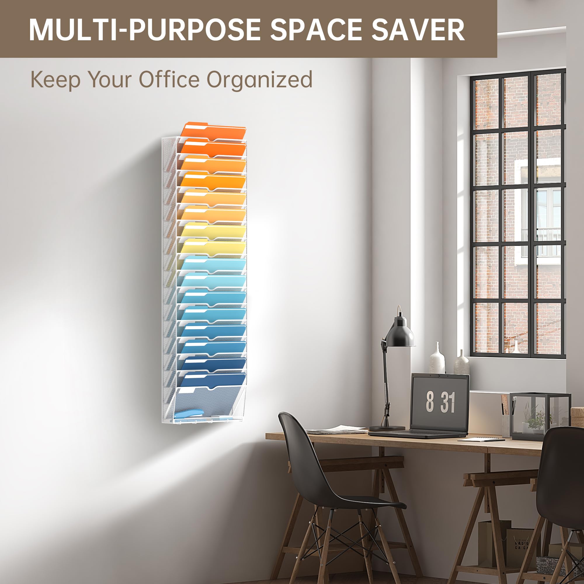 Snapklik.com : 17-Tier Mesh Wall File Holder, Hanging Wall File ...